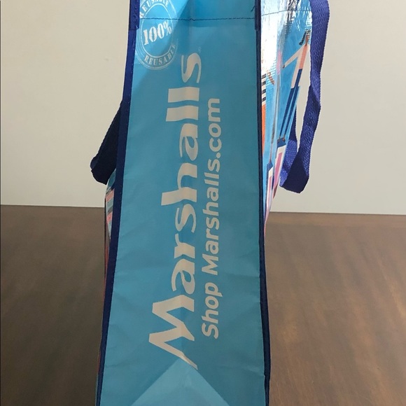 Marshalls | Bags | Tote Reusable Unite Graphic Xl Shopping Bag Blue 8x2x7 | Poshmark